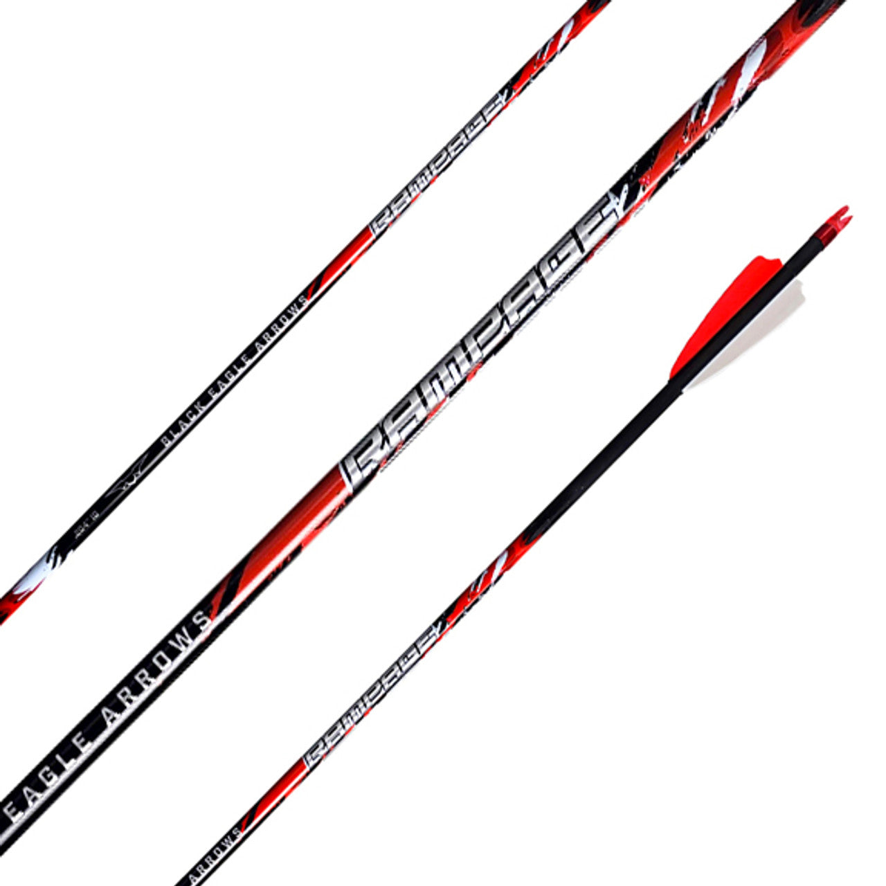 Black Eagle RAMPAGE V2 FACTORY FLETCHED - 6 PACK – Podium Archer