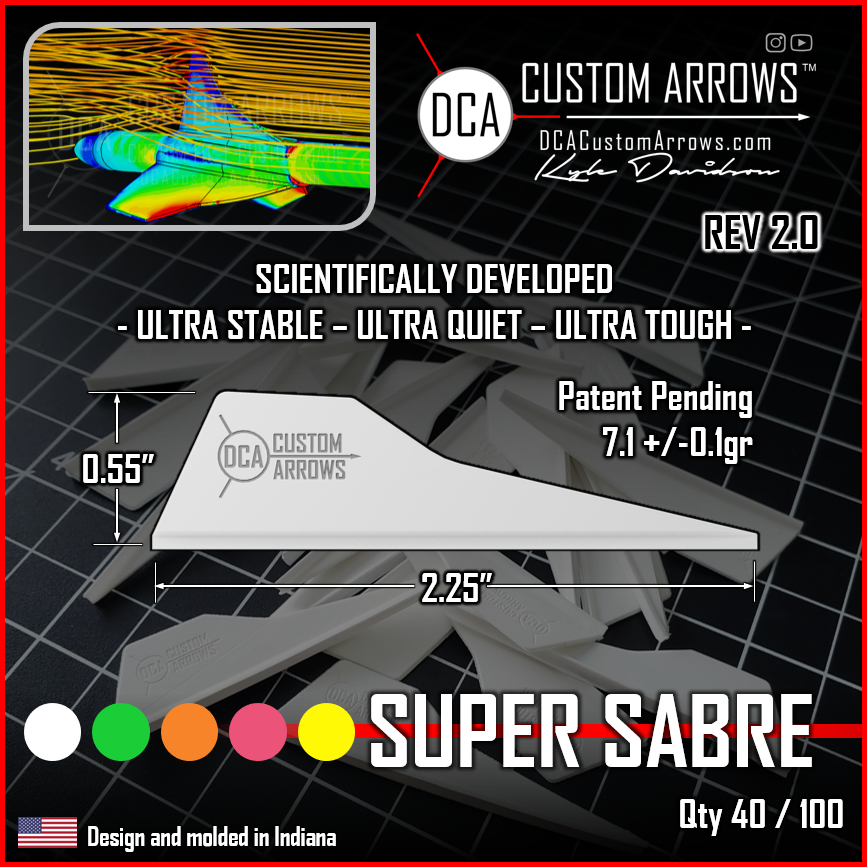 DCA Super Sabre Vanes / Original or Mini / 100 pack – Podium Archer